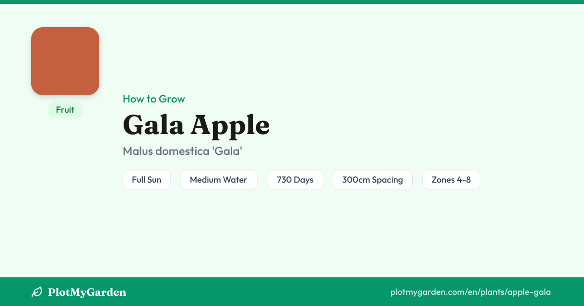 Gala Apple — Growing Guide, Companion Plants & Care Tips | PlotMyGarden